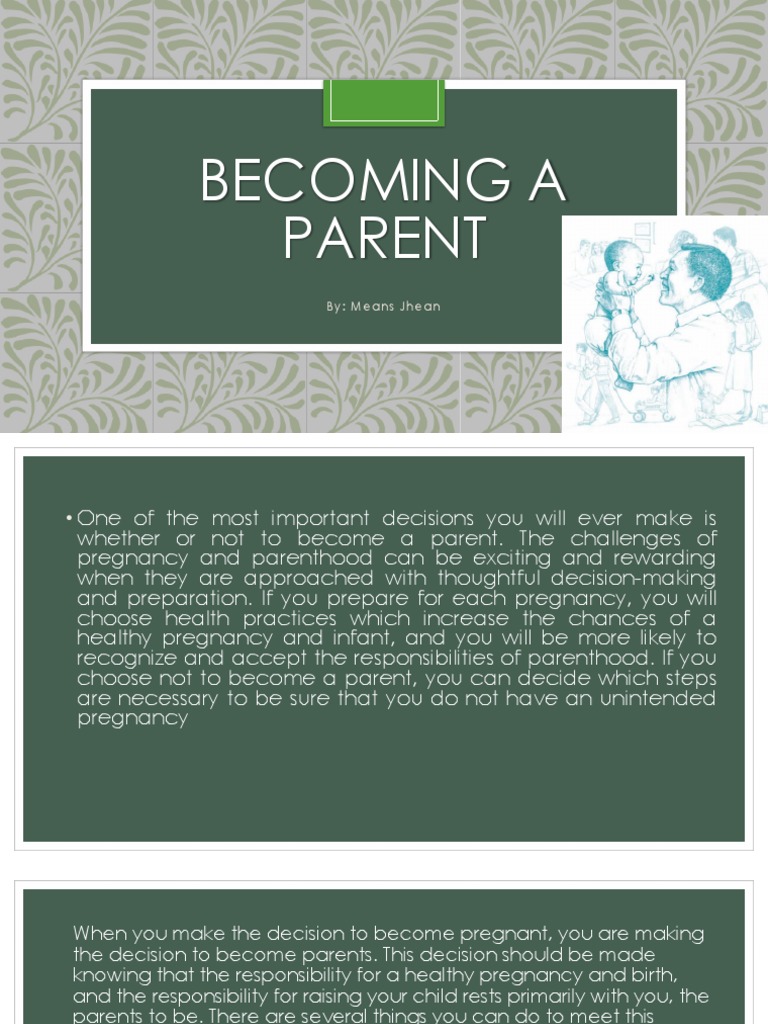 Becoming A Parent: By: Means Jhean | Download Free PDF | Pregnancy ...