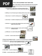 BPP Lesson 1.2 Tools and Equipment | PDF | Baking | Cookware And Bakeware