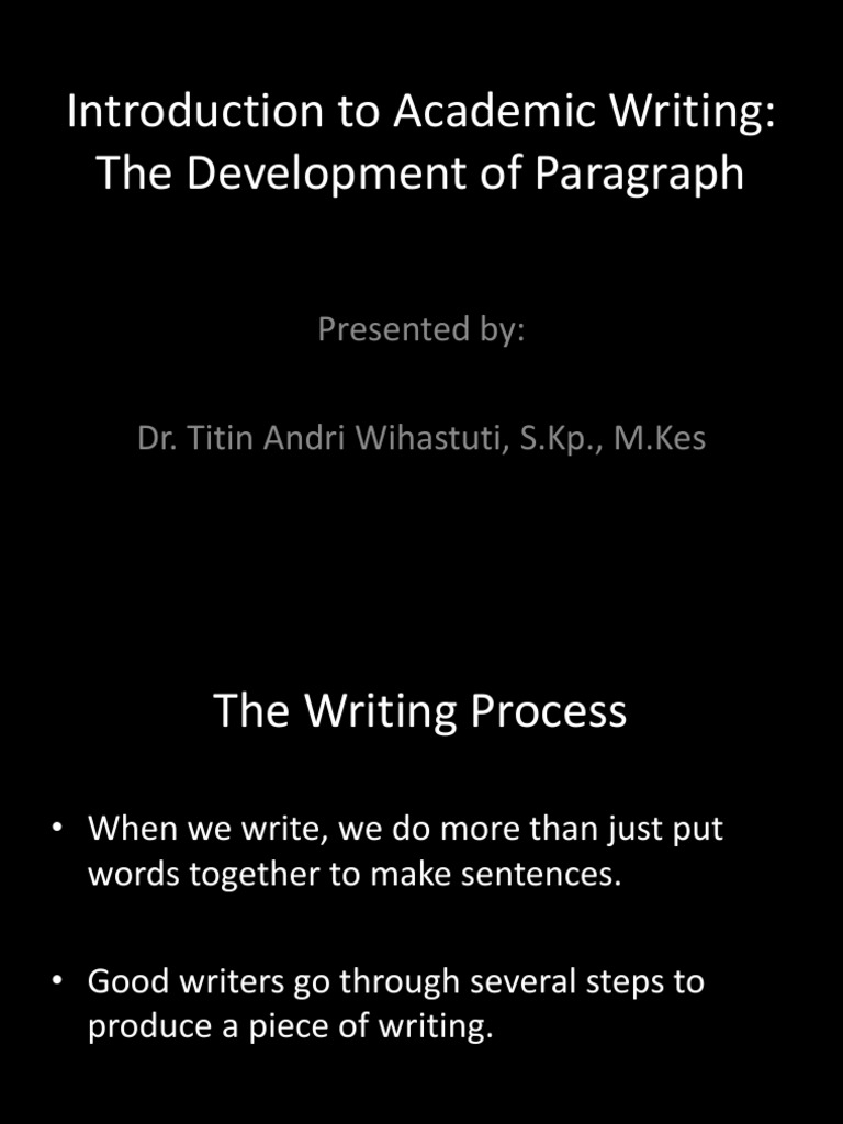Introduction to Academic Writing Process | PDF