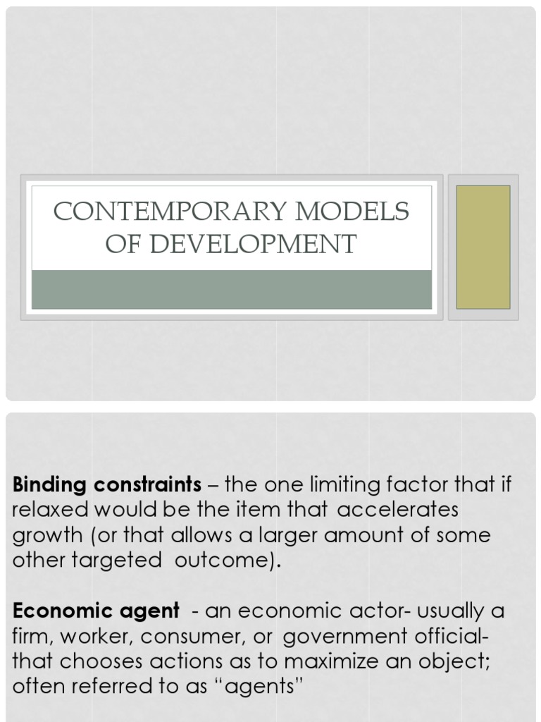 Contemporary Models of Development and Underdevelopment | PDF ...