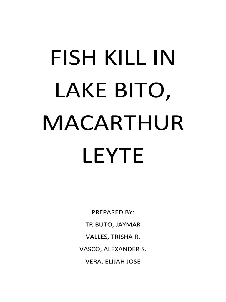 Fish Kill in Lake Bito | PDF | Natural Environment | Fishing Industry