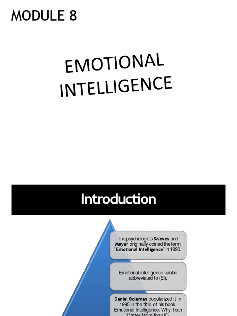 Module 8 - Emotional Intelligence Personal Development | PDF ...