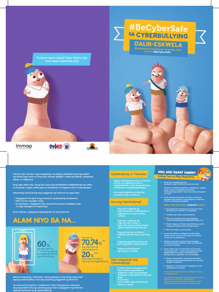 Dalireskwela Parents Brochure Cyberbullying | PDF