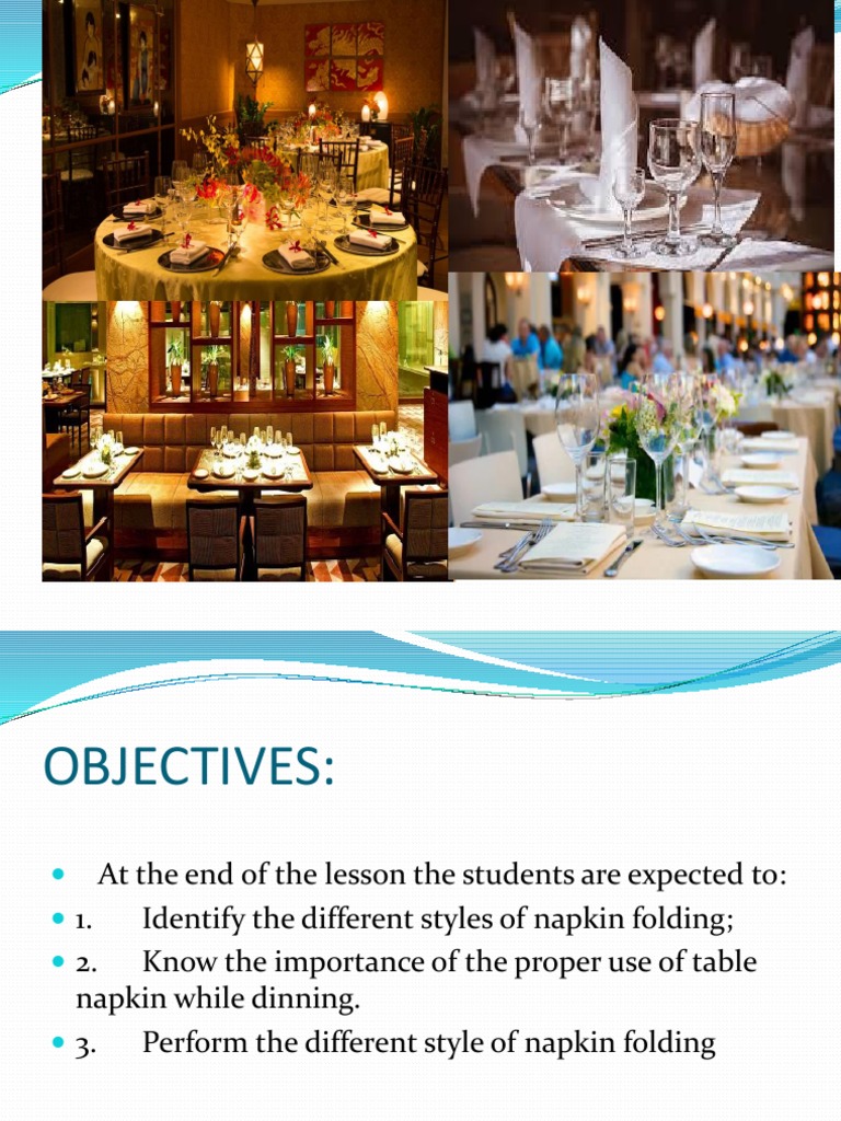 TABLE NAPKIN FOLDING PPT.pptx | Mathematics | Nature