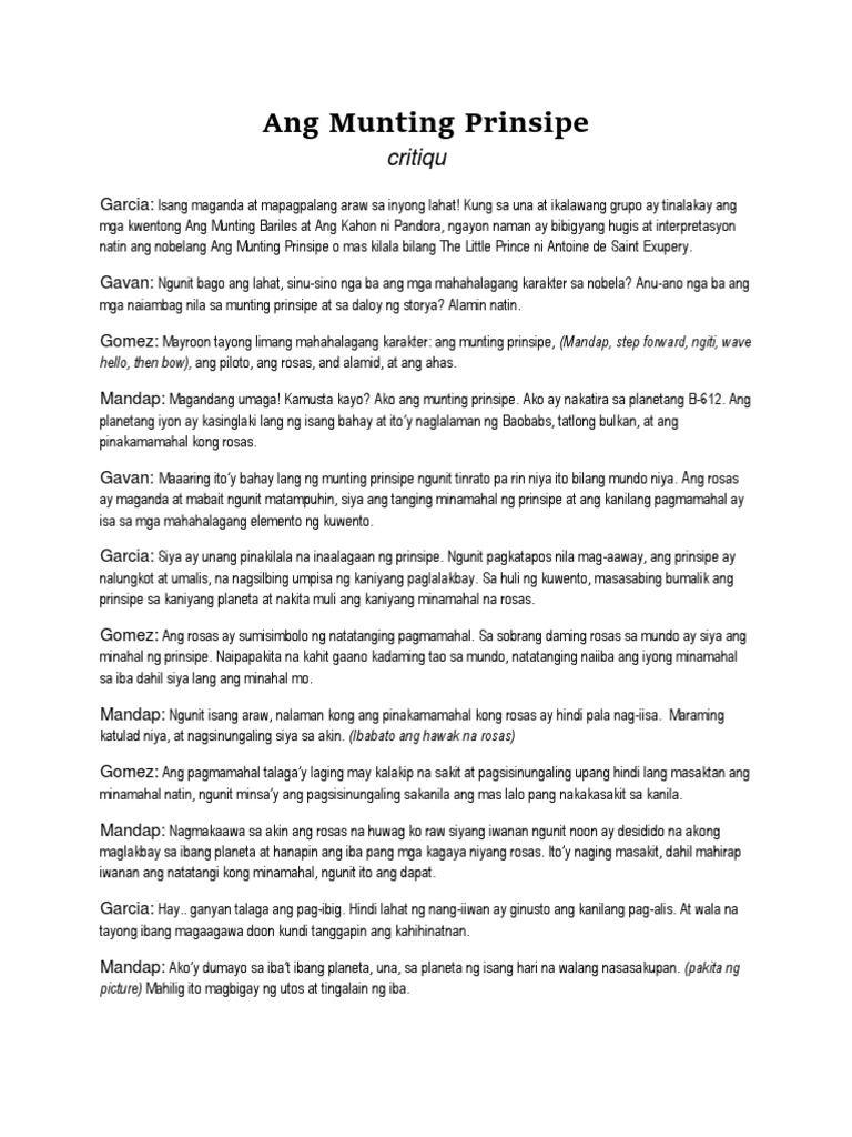 Ang Munting Prinsipe | PDF