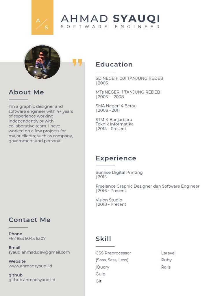 CV-Ahmad Syauqi Compressed | PDF