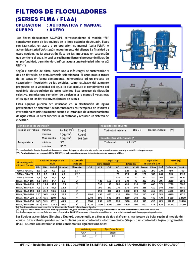Flaa Flma | PDF | Filtración | Agua