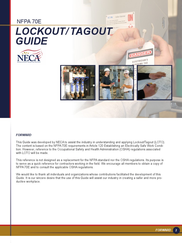 Lock Out Tag Out Guide NECA | PDF | Electrical Engineering | Electricity
