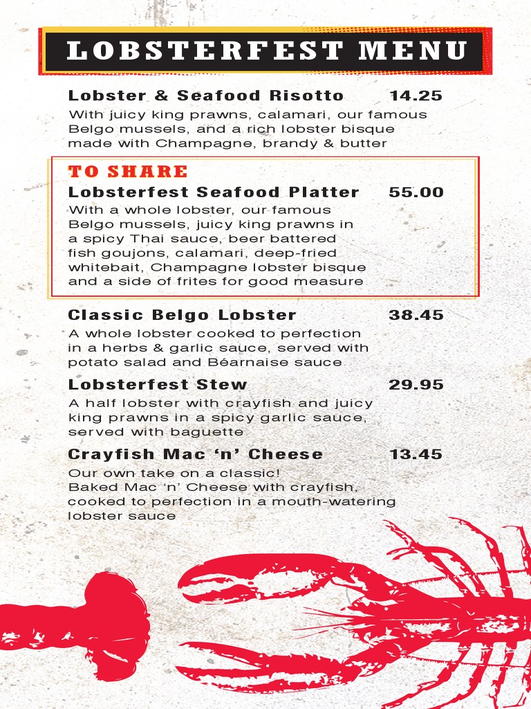 01.LobsterFest Menu DL AW PDF | PDF