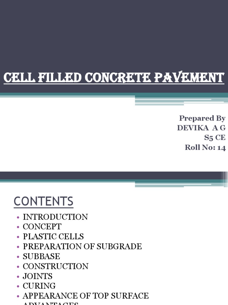 Cell Filled Concrete Pavement | PDF | Road Surface | Concrete