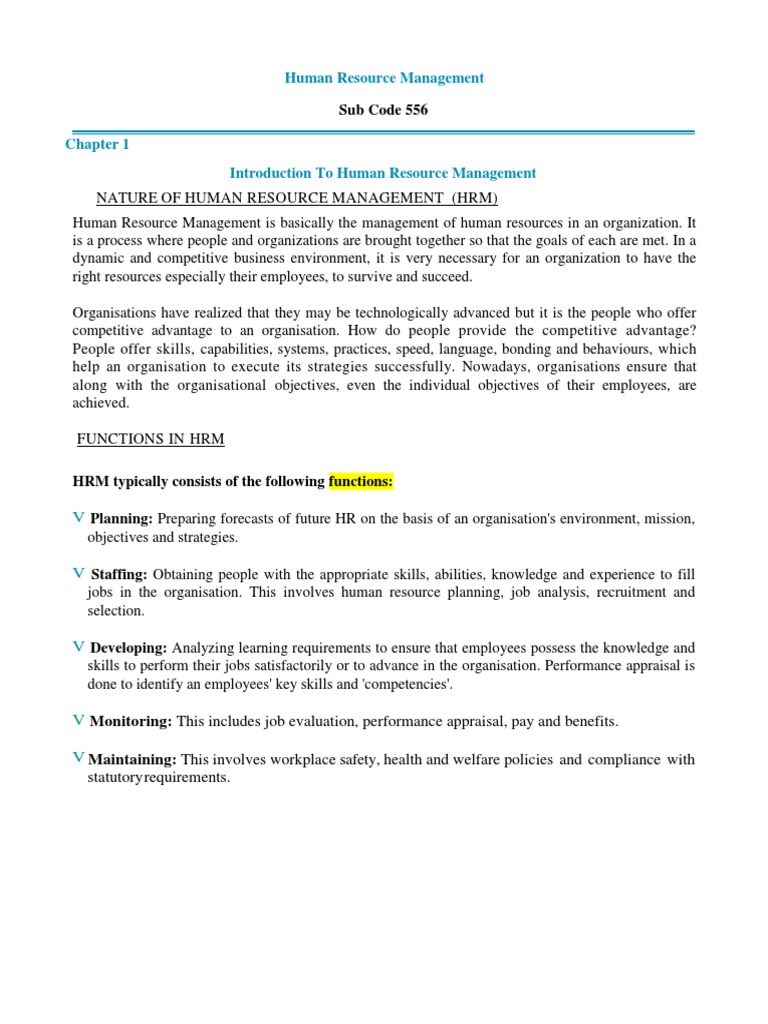 Human Resource Management Midterm Portion | PDF | Human Resource Management | Human Resources