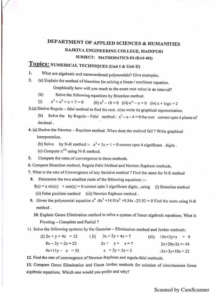 Btech 2nd Year Maths-III Imp Questions | PDF
