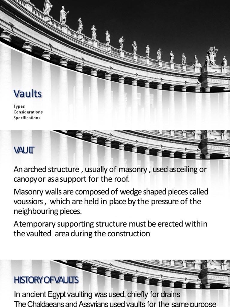 Vaults: Types Considerations Specifications | PDF | Vault (Architecture ...