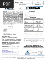 Ficha Técnica Citrosan | PDF | Química | Biología