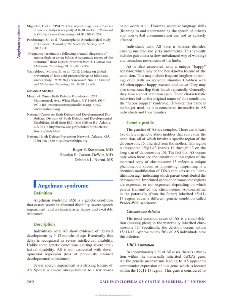 Angelman Syndrome: Genetic Profile | PDF | Fluorescence In Situ ...