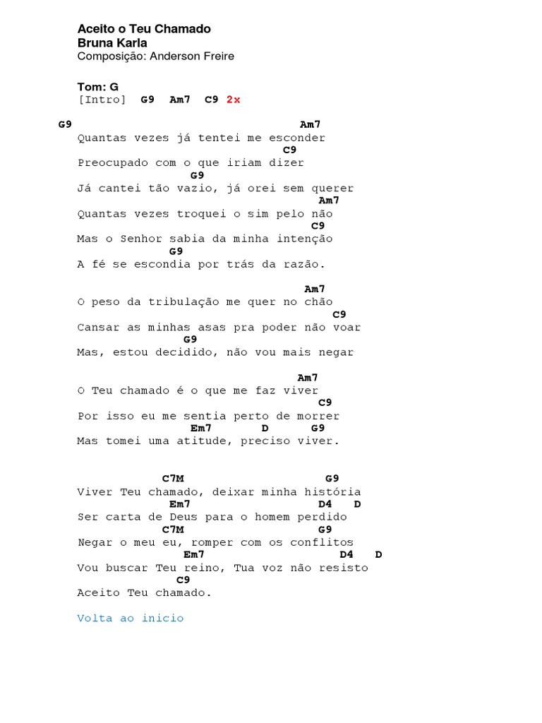 Aceito o Teu Chamado | PDF