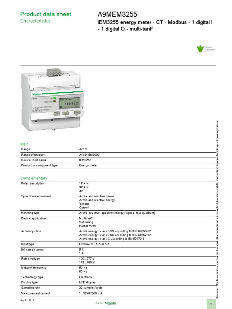 Acti 9 iEM3000 - A9MEM3255 PDF | PDF | International Electrotechnical ...