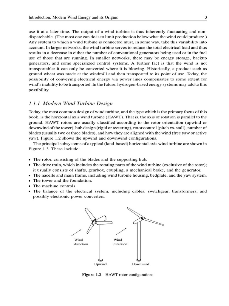 1.1.1 Modern Wind Turbine Design | PDF | Wind Turbine | Wind Power