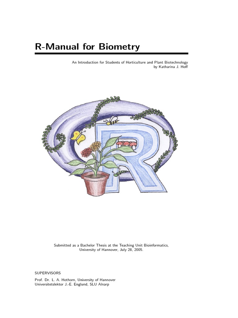 R Manual For Biometry | PDF | R (Programming Language) | Command Line Interface