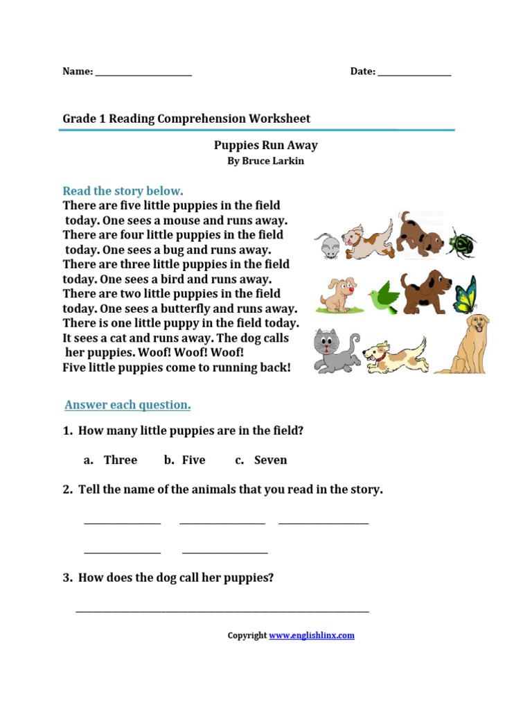 1st Reading Puppies Run Away | PDF | Language Arts & Discipline | Home ...