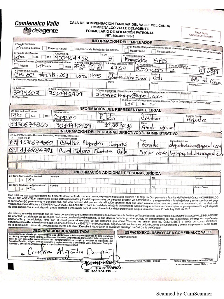 Afiliacion Comfenalco | PDF