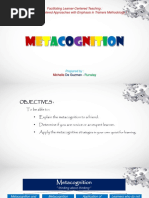 Chapter 3: Managing and Caring For The Self (UTS) | PDF | Metacognition | Self Efficacy
