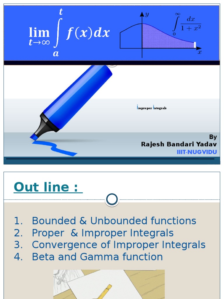 Improper Integrals | Download Free PDF | Integral | Functions And Mappings