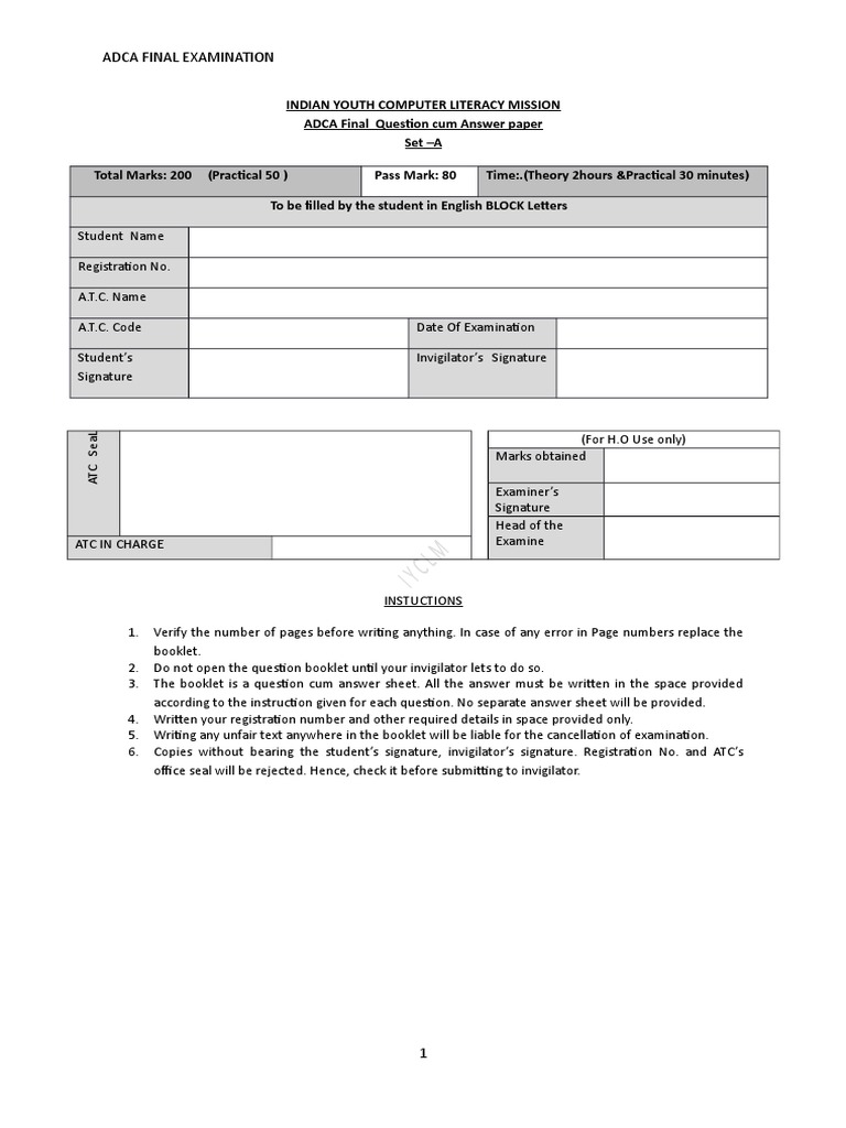 ADCA Final Question PDF | PDF | Html | Html Element