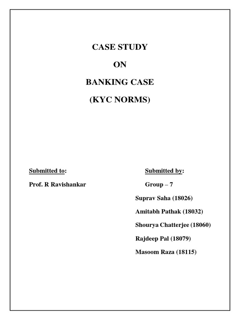 7 - Banking Case Study Two | PDF | Reserve Bank Of India | Authentication