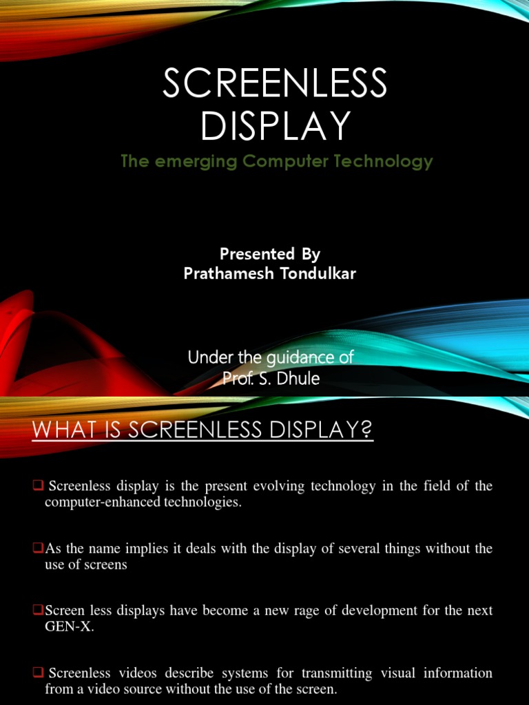 Screenless Display | PDF | Holography | Stereoscopy