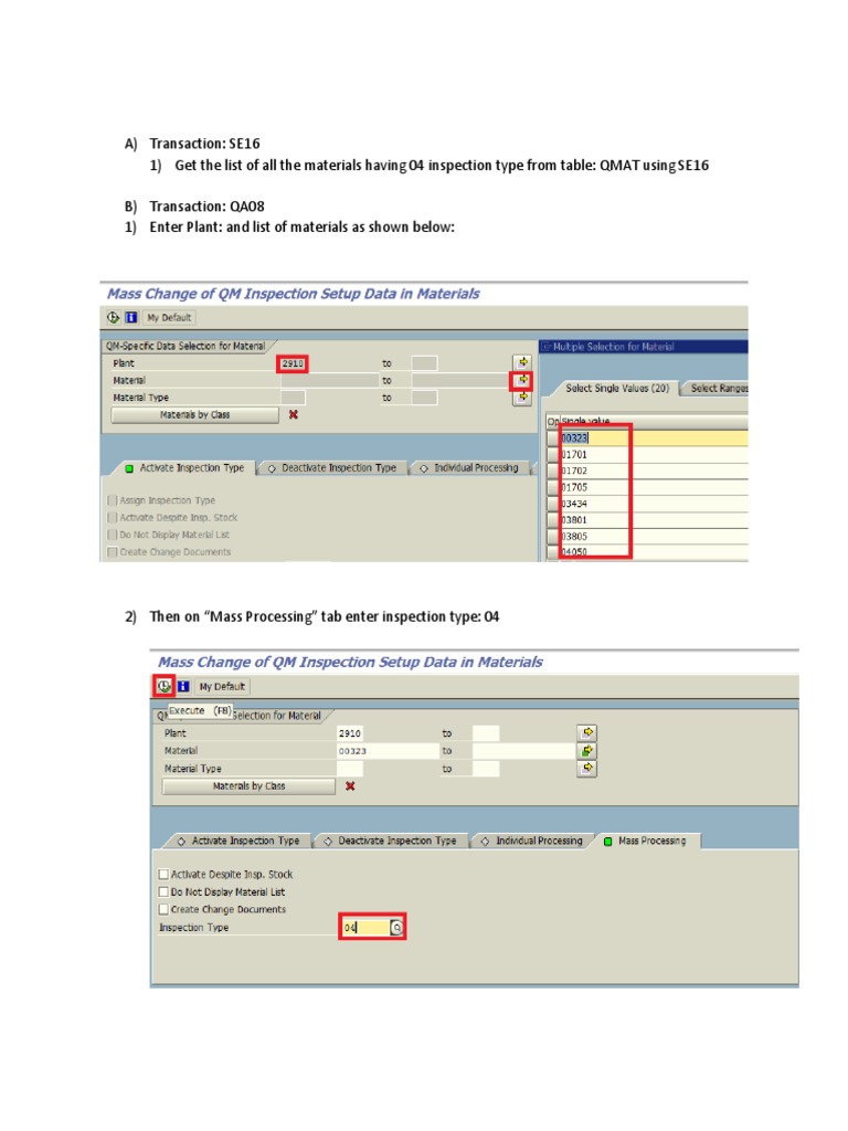 QA08 - Mass Processing | PDF