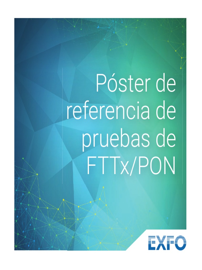 Exfo Reference Poster FTTX Pon Testing Es | PDF | Redes de computadoras ...