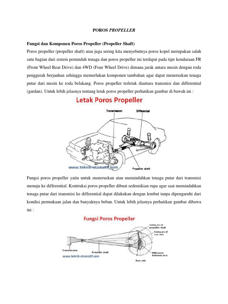 Fungsi Dan Komponen Poros Propeller | PDF