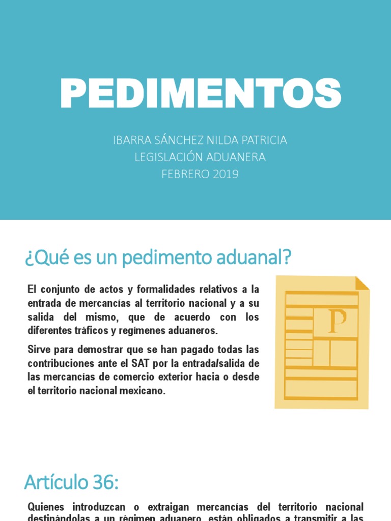 1er Parcial - Pedimentos | PDF | aduana | Campeche