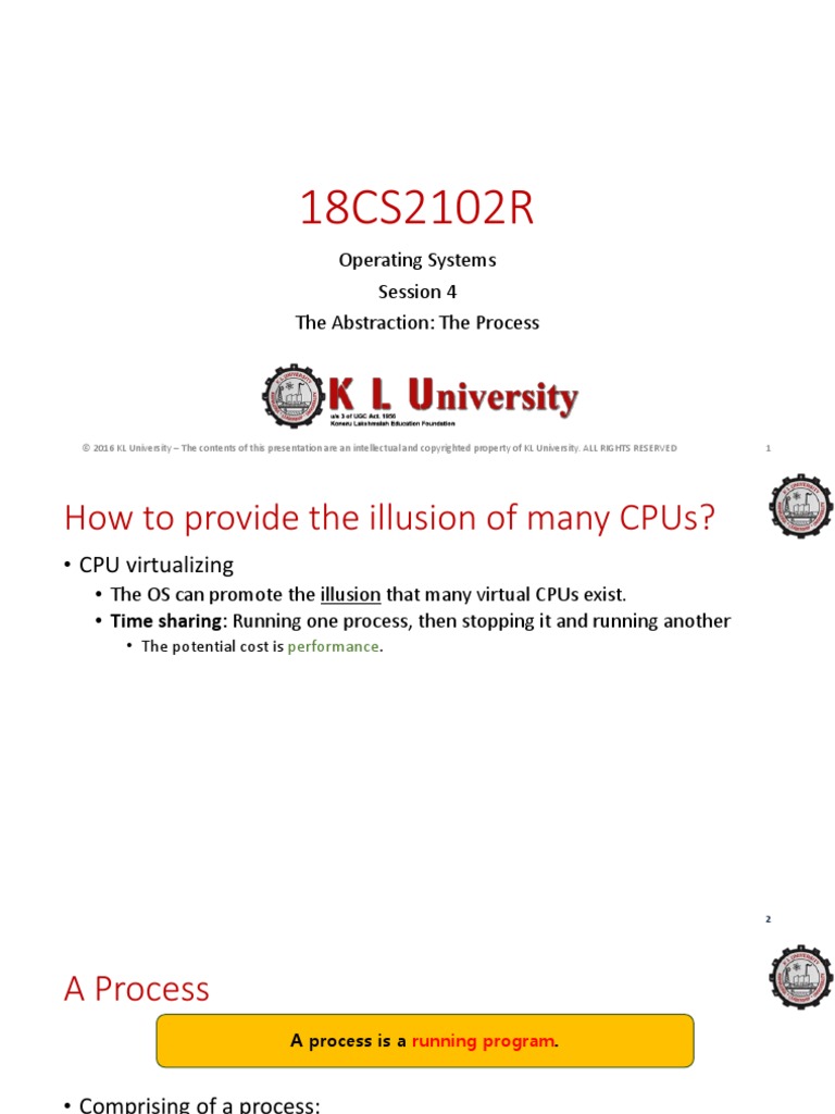 The Abstraction The Process | PDF | Process (Computing) | Input/Output