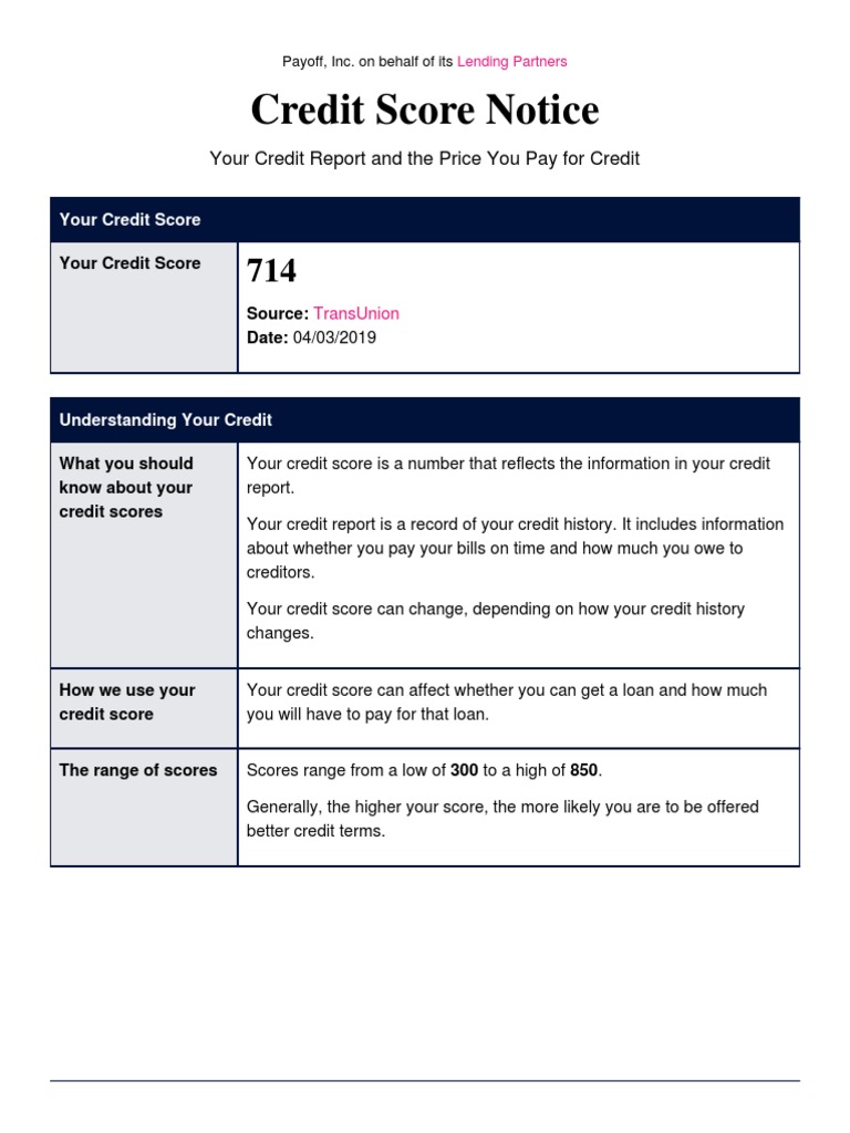 Understanding Your Credit Score and Report | PDF | Credit History ...