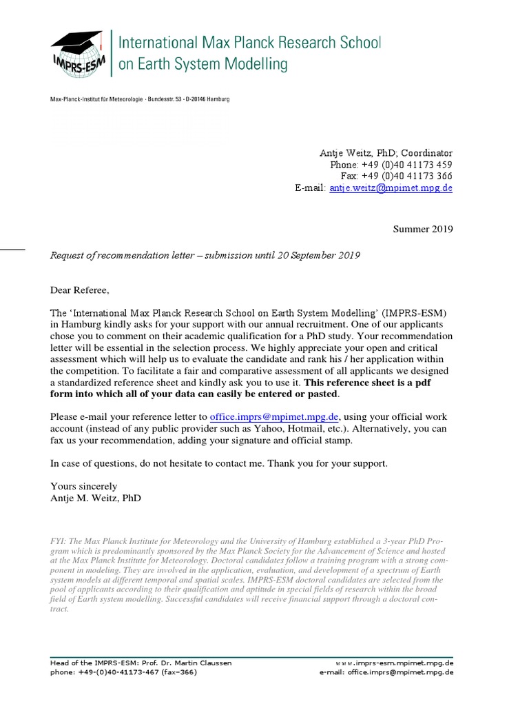 Reference Request Call For 2020 | PDF | Science