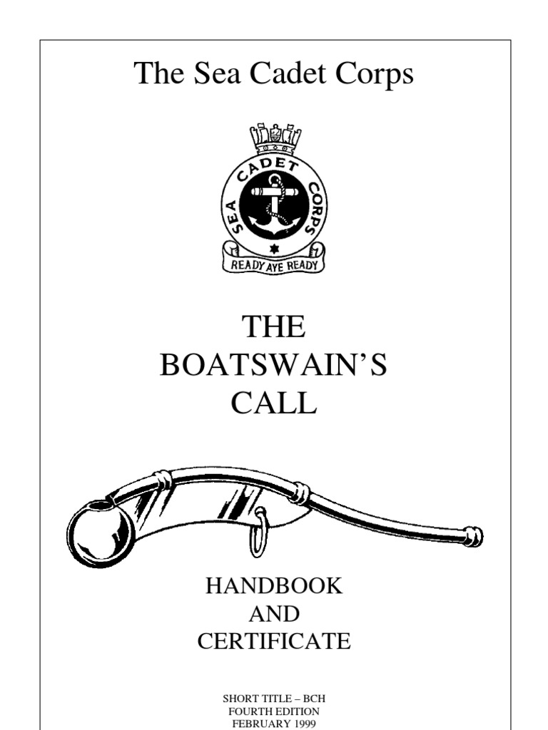 Sea Cadet Corps Boatswain's Call Guide | PDF