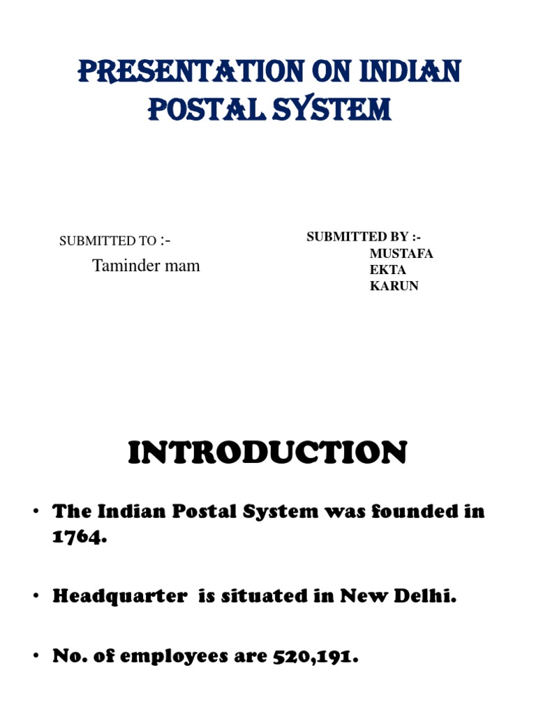 Indian Postal System Overview and Analysis | PDF | Business | Career ...