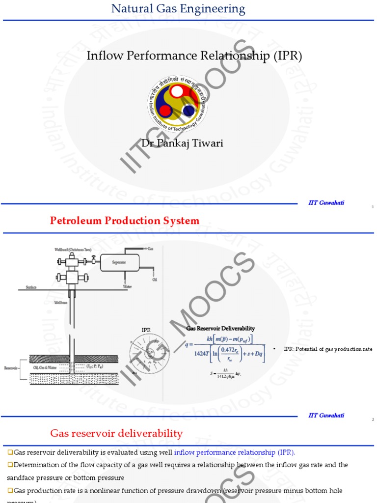 W3L1 - Inflow Performance Relationship (IPR) - I | PDF | Fluid Dynamics | Permeability (Earth ...