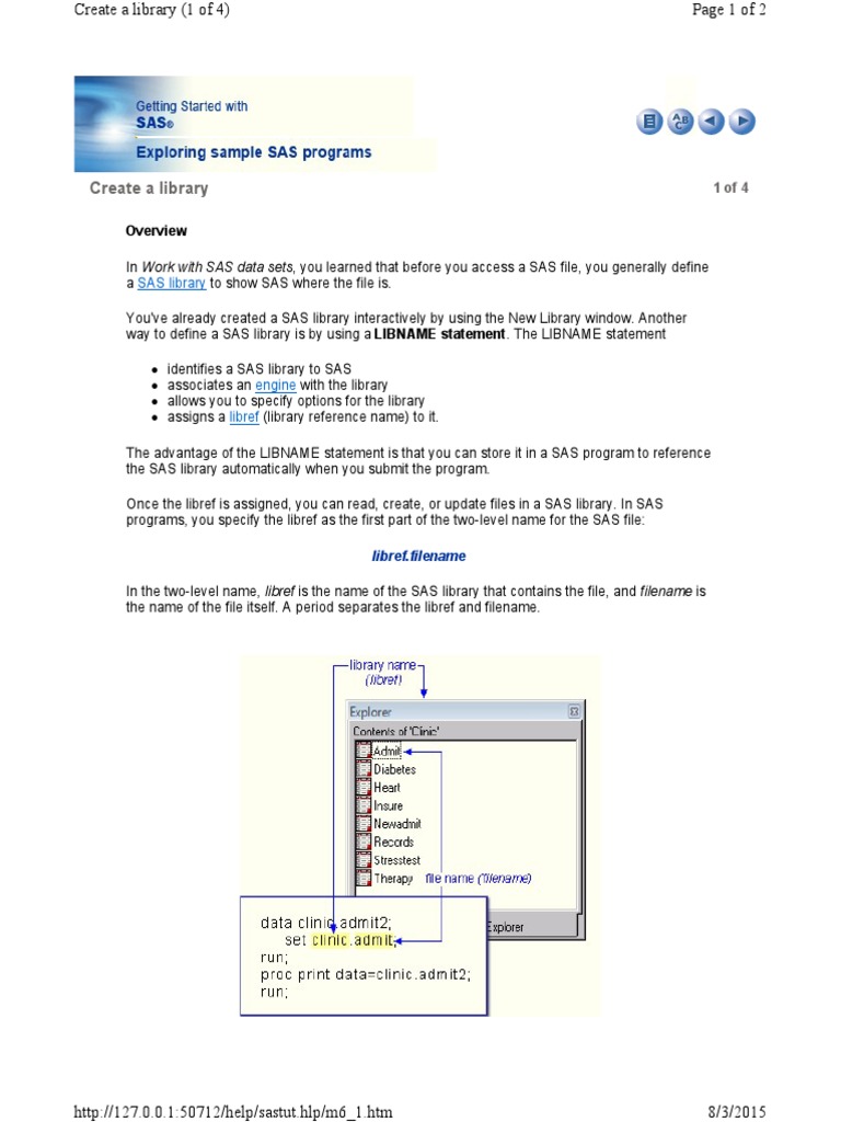 Sas Libname | PDF