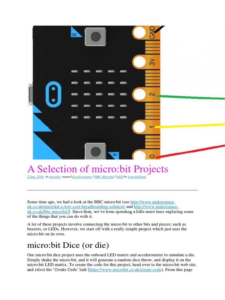 A Selection of Micro:bit Projects | PDF | Anode | Light Emitting Diode