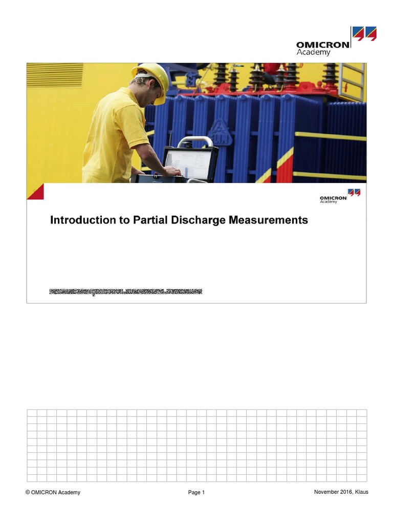 01 - Introduction To Partial Discharge Measurement - Opt | PDF ...
