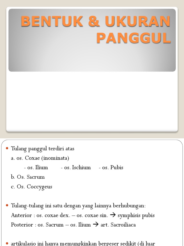 Bentuk & Ukuran Panggul | PDF