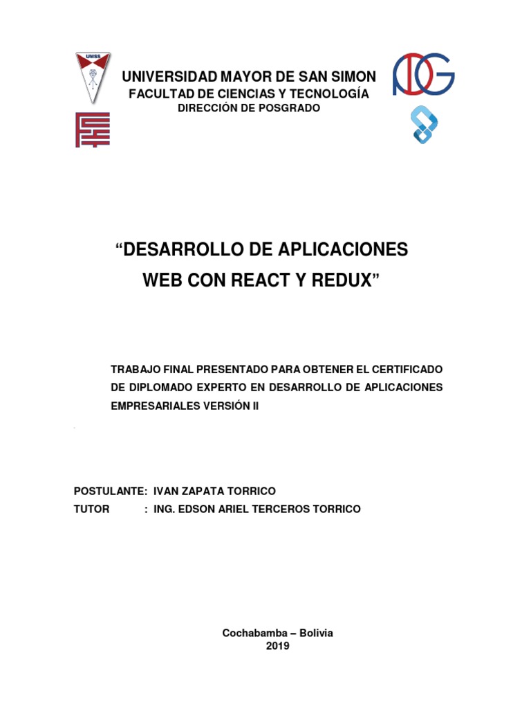 Desarrollo de Aplicaciones Web Con React y Redux | Descargar gratis PDF | Script Java ...
