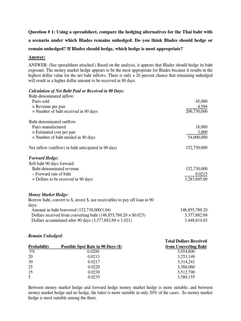Blade Case Study - Assignment-2 | PDF | Hedge (Finance) | Pound Sterling Blade Case Study - Assignment-2 | PDF | Hedge (Finance) | Pound Sterling