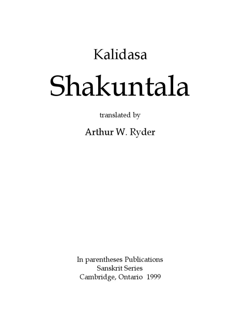 Shakuntala: Kalidasa | PDF | Love