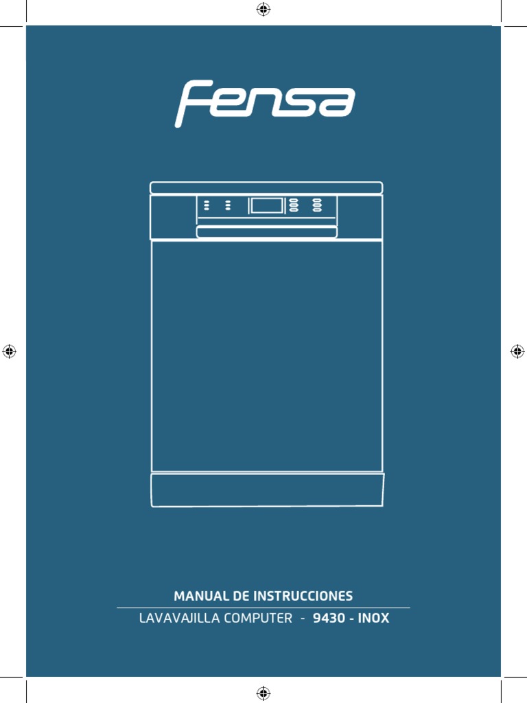 Manual Lavavajillas Fensa 9430 Inox | PDF | Detergente | Enchufes y tomas de corriente alterna