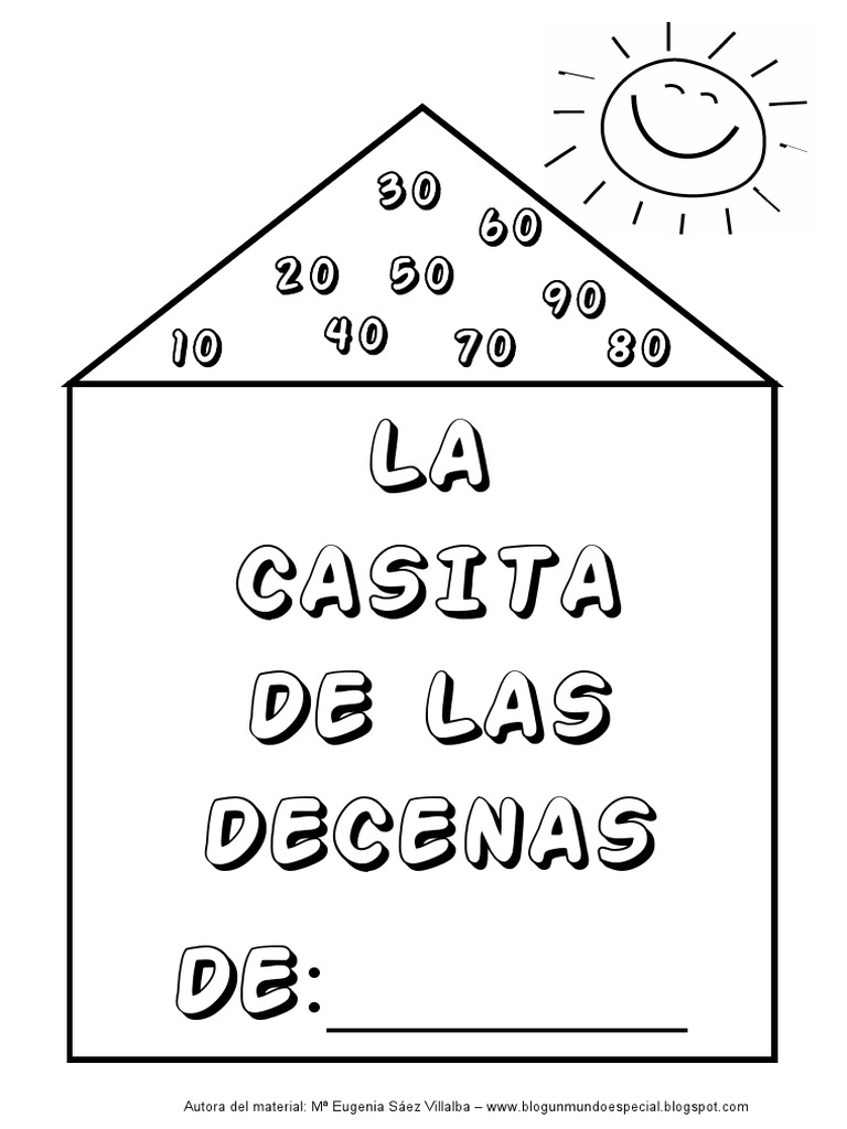 La casita de las decenas: Un recurso didáctico para enseñar los números ...