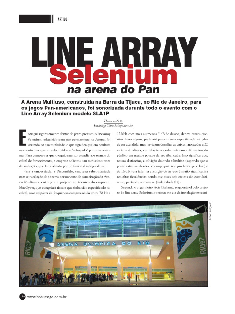Line Array Selenium Pdf Barulho Frequência 
